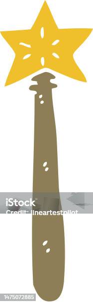 Flat Color Illustration Cartoon Magician Wand Stock Illustration ... Flat Color Illustration Cartoon Magician Wand Stock Illustration ...