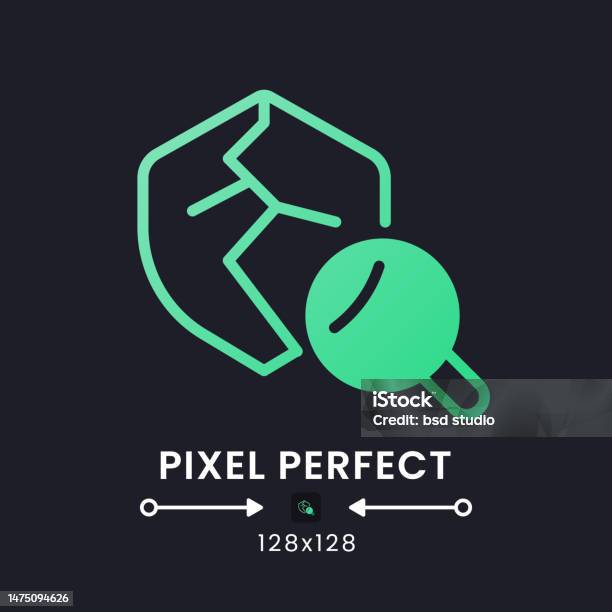 Vulnerability Scanning Green Solid Gradient Desktop Icon On Black Stock ... Vulnerability Scanning Green Solid Gradient Desktop Icon On Black Stock ...