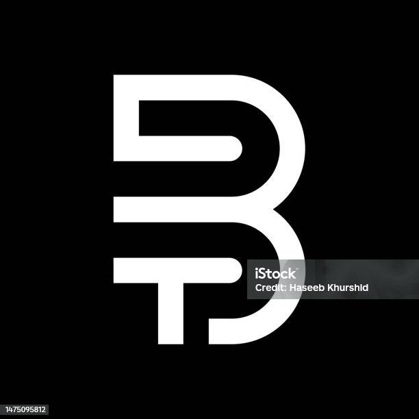 Logo Tb Minimal Icône Dune Lettre Bt Sur Fond De Luxe Idée De Logo