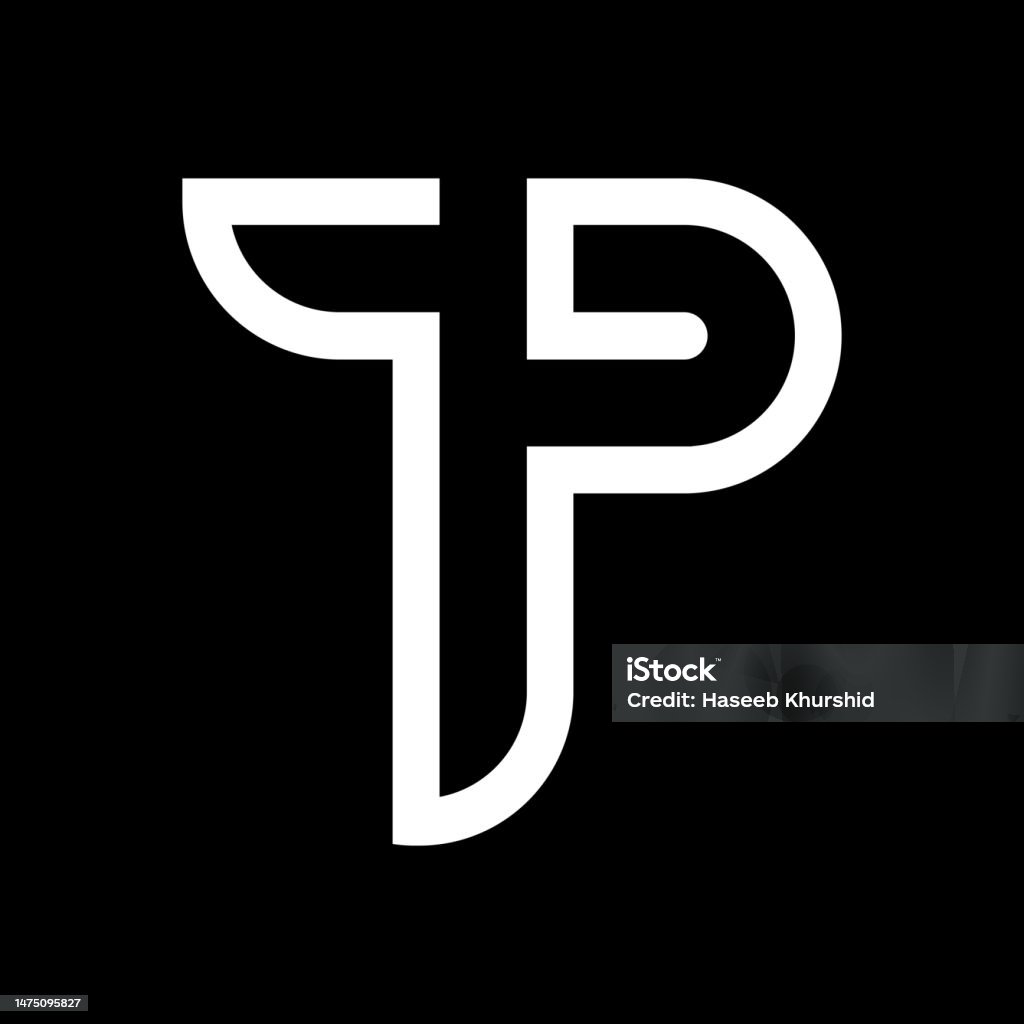 Logo Tp Minimal Icône Dune Lettre Pt Sur Fond De Luxe Idée De Logo