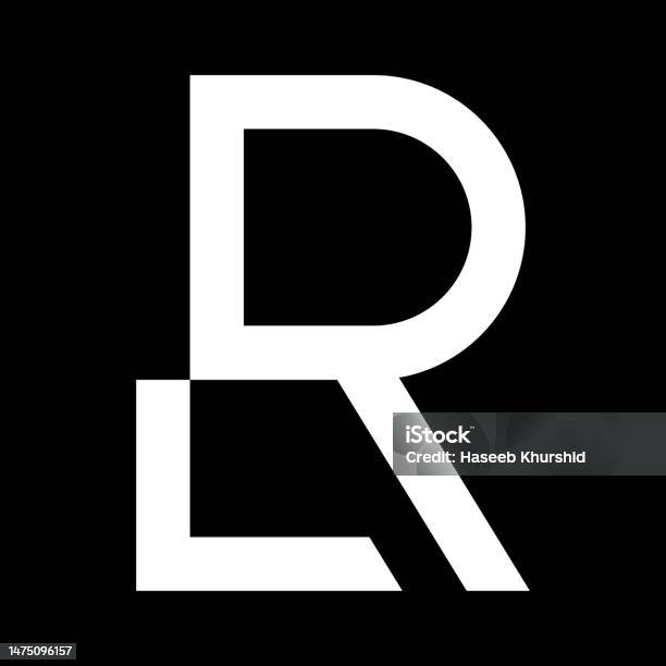 Logo Rl Minimal Icône Dune Lettre Lr Sur Fond De Luxe Idée De Logo