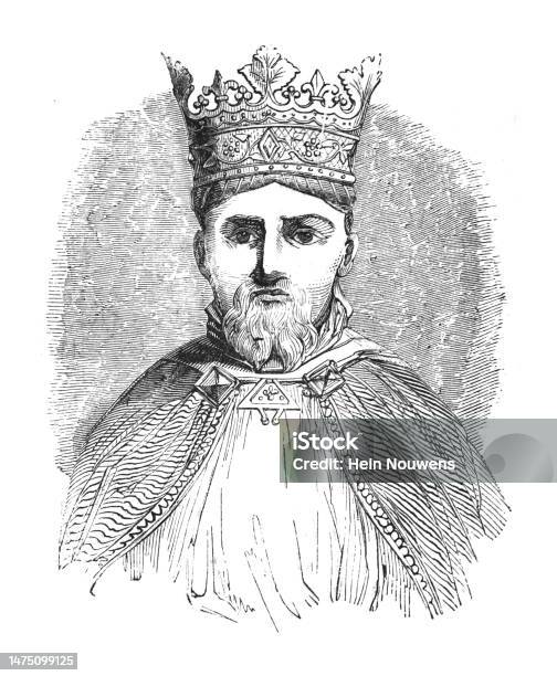 Potret Henry Iv Atau Henry Bolingbroke Raja Inggris Ilustrasi Berukir