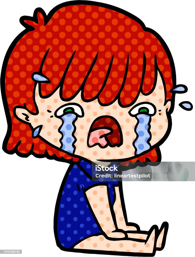 Cartoon Girl Crying Stock Illustration Download Image Now Adult