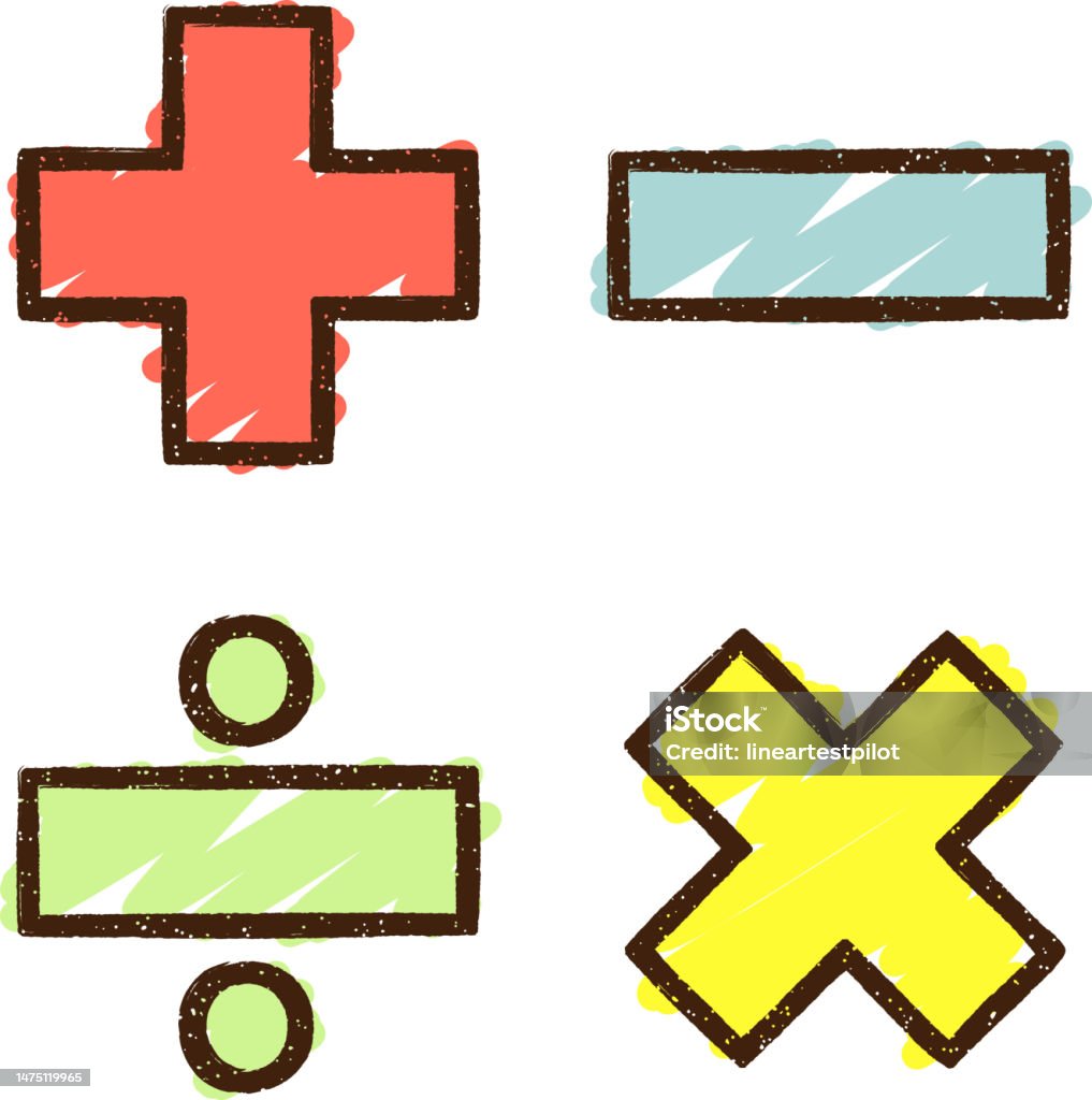 Math Symbols Chalk Drawing Stock Illustration Download Image Now