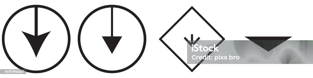 Geser Ke Atas Ke Bawah Atau Unduh Ikon Gulir Pictogram Set Terisolasi