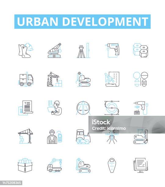 Urban Development Vector Line Icons Set Urban Development Cities ... Urban Development Vector Line Icons Set Urban Development Cities ...