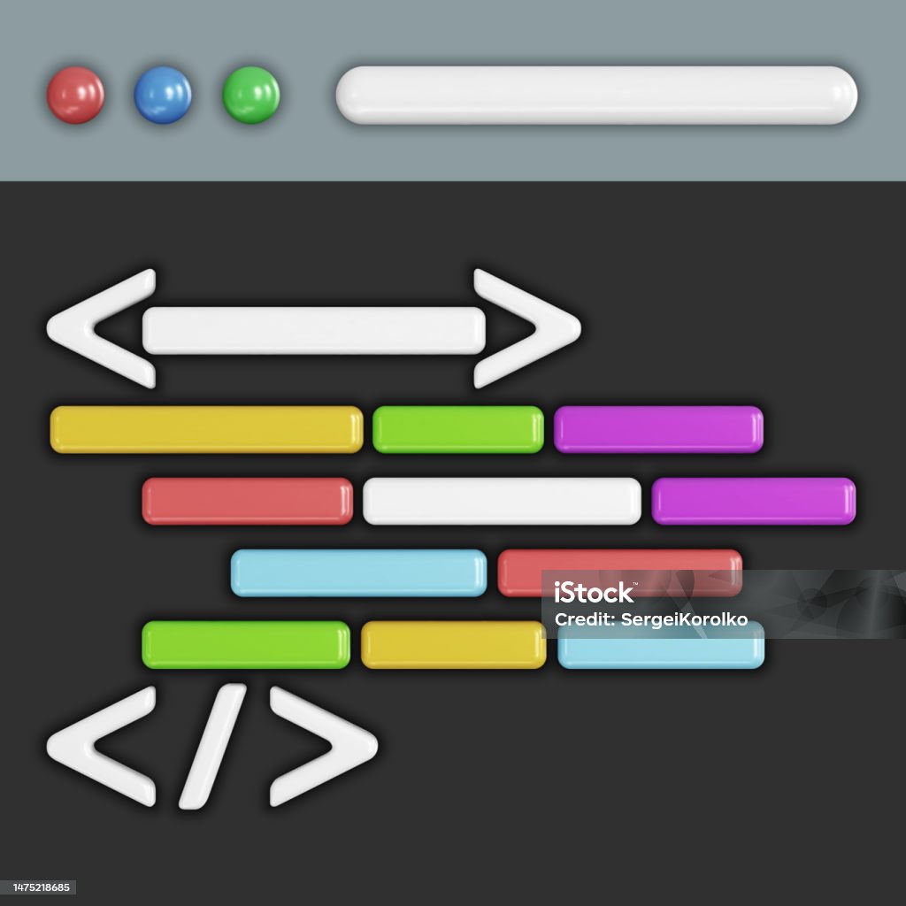 Entwicklung Von Programmcode Webcoding Oder Websiteprogrammierkonzept Webbrowserfenster Oder