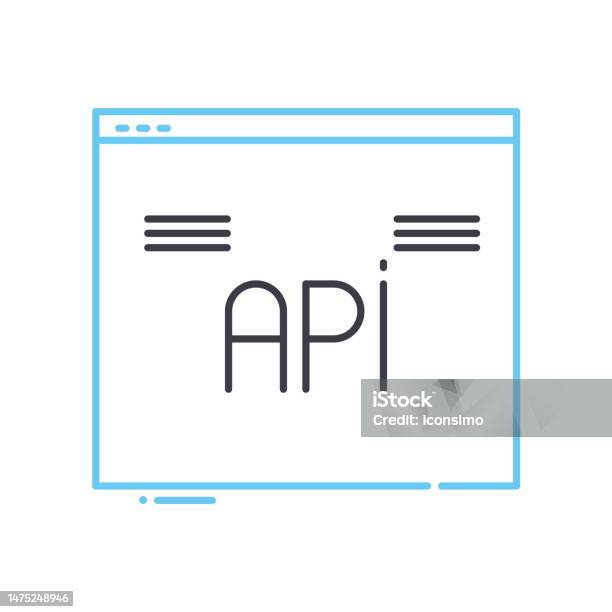 Icône De Ligne Dinterface De Site Web Api Symbole De Contour