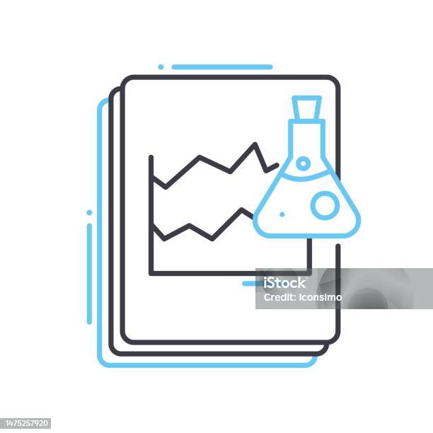 Ikon Garis Analisis Simbol Kerangka Ilustrasi Vektor Tanda Konsep