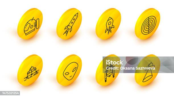 Set Line Ufo Flying Spaceship Robot Alien Mars Rover Earth Structure ... Set Line Ufo Flying Spaceship Robot Alien Mars Rover Earth Structure ...
