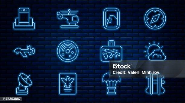 Atur Garis Parasut Matahari Dan Cuaca Awan Jendela Pesawat Radar Dengan