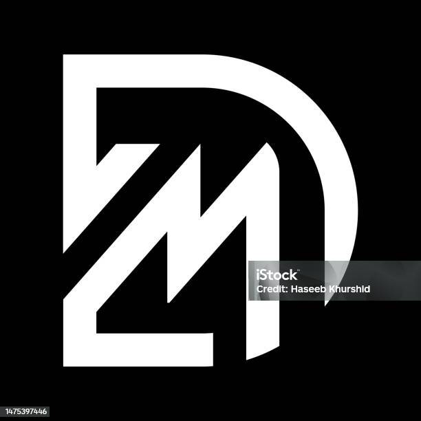 Logo Md Minimal Icône Dune Lettre Dm Sur Fond De Luxe Idée De Logo