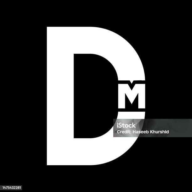 Logo Dm Minimal Icône Dune Lettre Md Sur Fond De Luxe Idée De Logo