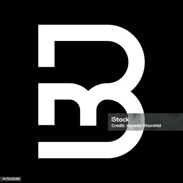 Logo Bm Minimal Icône Dune Lettre Mb Sur Fond De Luxe Idée De Logo