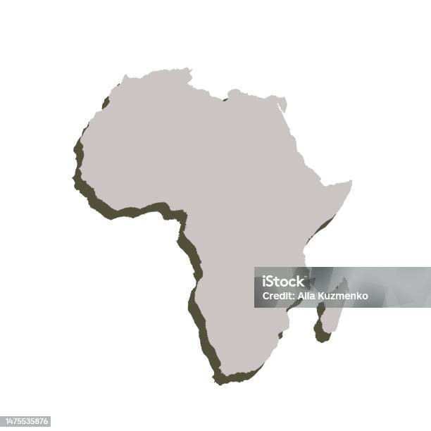 Carte De Lafrique Silhouette De Signe Carte Du Monde Globe Illustration