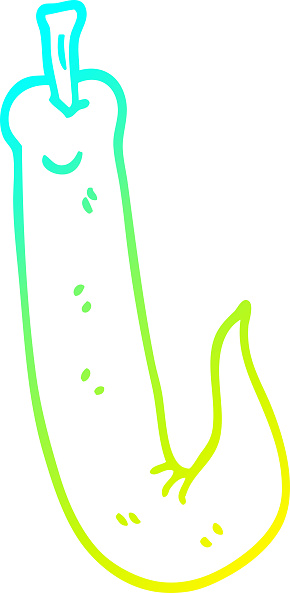 Dessin Au Trait Dégradé Froid Dun Piment Rouge De Dessin Animé Vecteurs
