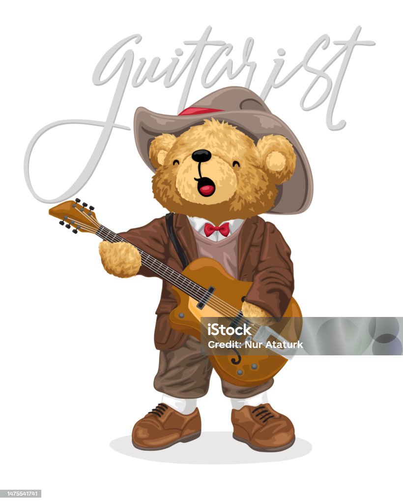 Tangan Digambar Kartun Beruang Teddy Bermain Gitar Ilustrasi Stok ... Tangan Digambar Kartun Beruang Teddy Bermain Gitar Ilustrasi Stok ...