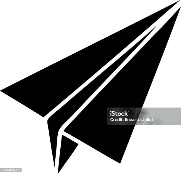 Symbole Plat Dun Avion En Papier Vecteurs Libres De Droits Et Plus D