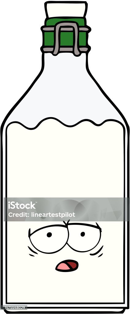 Cartoon Old Milk Bottle Stock Illustration Download Image Now Art Bottle Cartoon Istock
