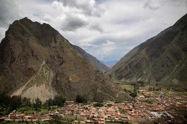 Free picture: panorama, valley, town, Peru, mountains, landscape, range ...