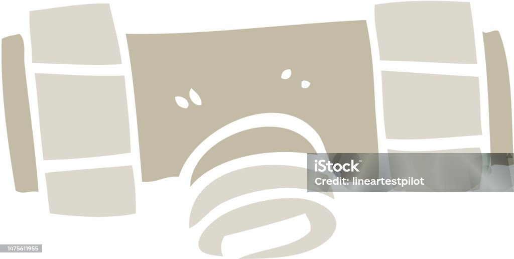 Flat Color Illustration Cartoon Isolator Valve Stock Illustration
