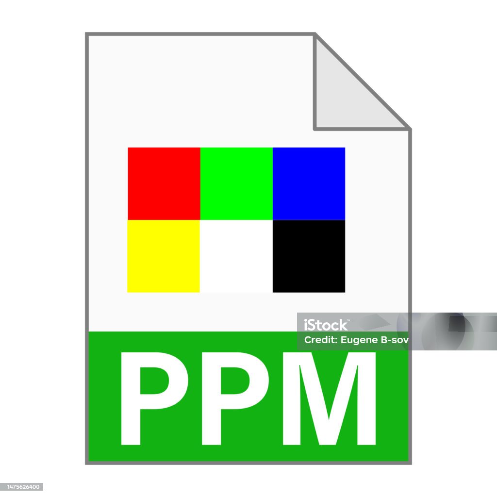 Modern Flat Design Of Ppm File Icon For Web Stock Illustration