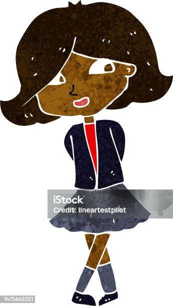 Kartun Gadis Bahagia Ilustrasi Stok Unduh Gambar Sekarang Clip Art
