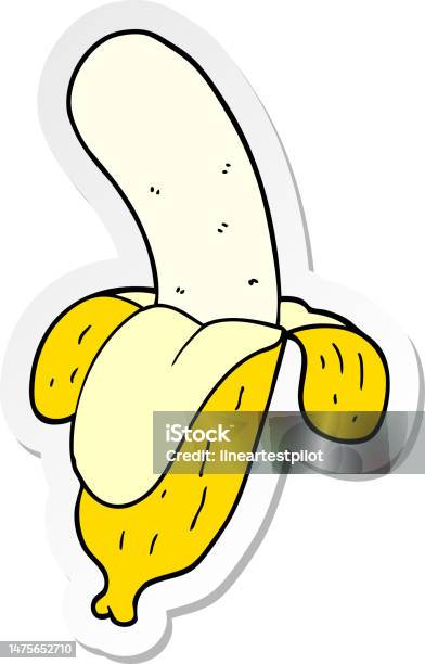 Stiker Pisang Kartun Ilustrasi Stok Unduh Gambar Sekarang Buah