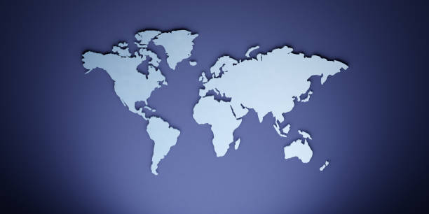Free Stock Photo of World Map on Dark Blue Background | Download Free ...