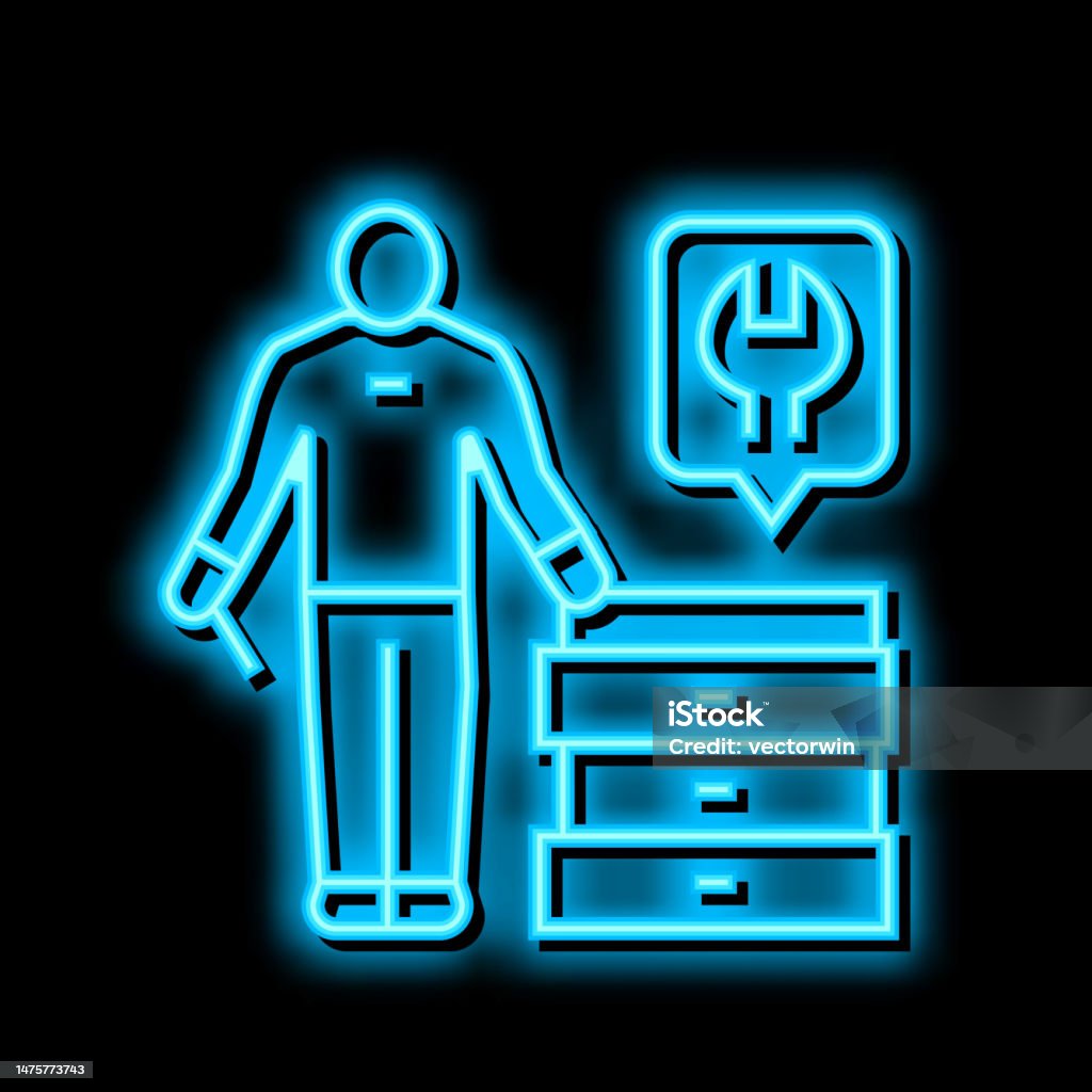 Furniture Assembler Neon Glow Icon Illustration Stock Illustration ... Furniture Assembler Neon Glow Icon Illustration Stock Illustration ...