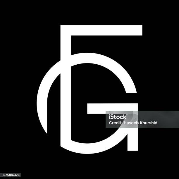 Logo Fg Minimal Icône Dune Lettre Gf Sur Fond De Luxe Idée De Logo