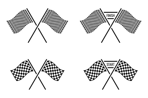 Race Flag Set Vector Design Stock Illustration Download Image Now