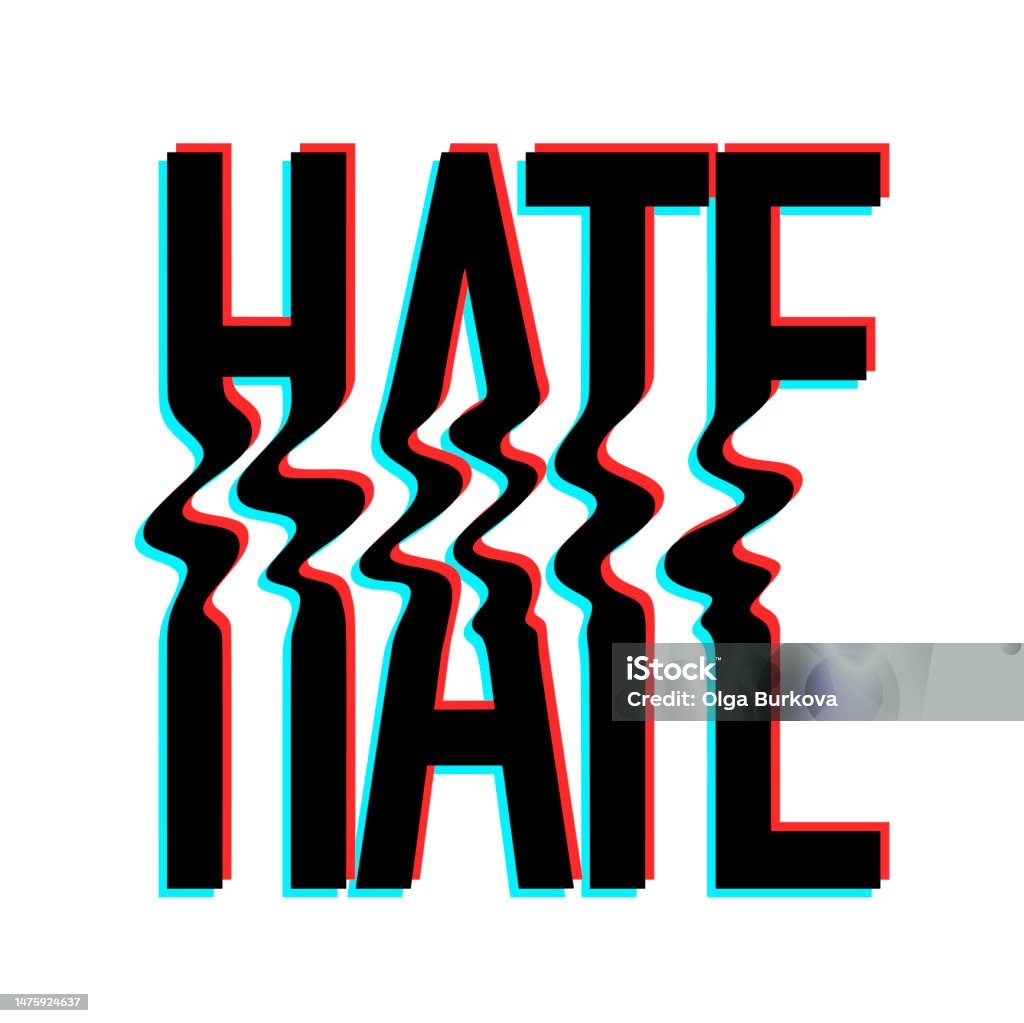 Ilustrasi Vektor Trippy Teks Tipografi Hate Bergelombang Dengan Efek 3d ... Ilustrasi Vektor Trippy Teks Tipografi Hate Bergelombang Dengan Efek 3d ...