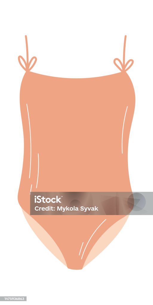 One Piece Women Swimsuit Stock Illustration Download Image Now