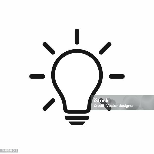 Lampe Icône Dampoule Symbole De Signe Vecteurs Libres De Droits Et Plus