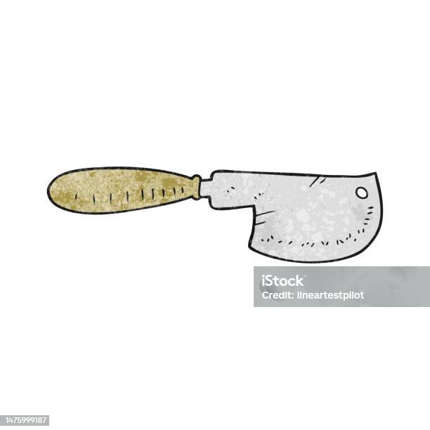 Golok Daging Kartun Bertekstur Tangan Bebas Ilustrasi Stok Unduh Gambar Sekarang Aneh