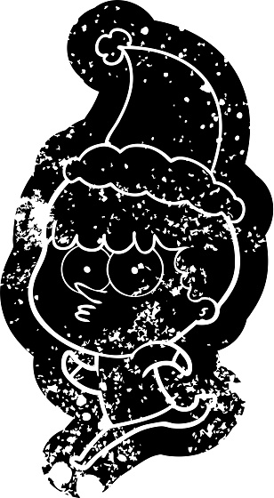 Dessin Animé Excentrique Icône En Détresse Dun Garçon Curieux Courant