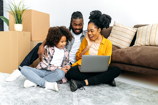 Cheerful Happy African American Married Couple With Preschool Daughter ... Cheerful Happy African American Married Couple With Preschool Daughter ...
