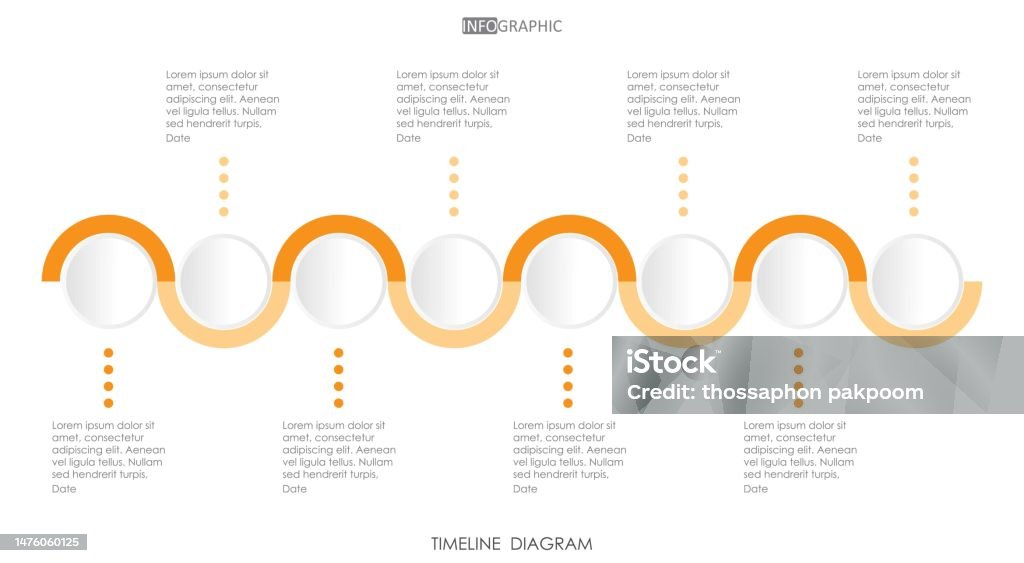 Diagram Osi Czasu Szablon Infografiki Biznesowej Element Koła