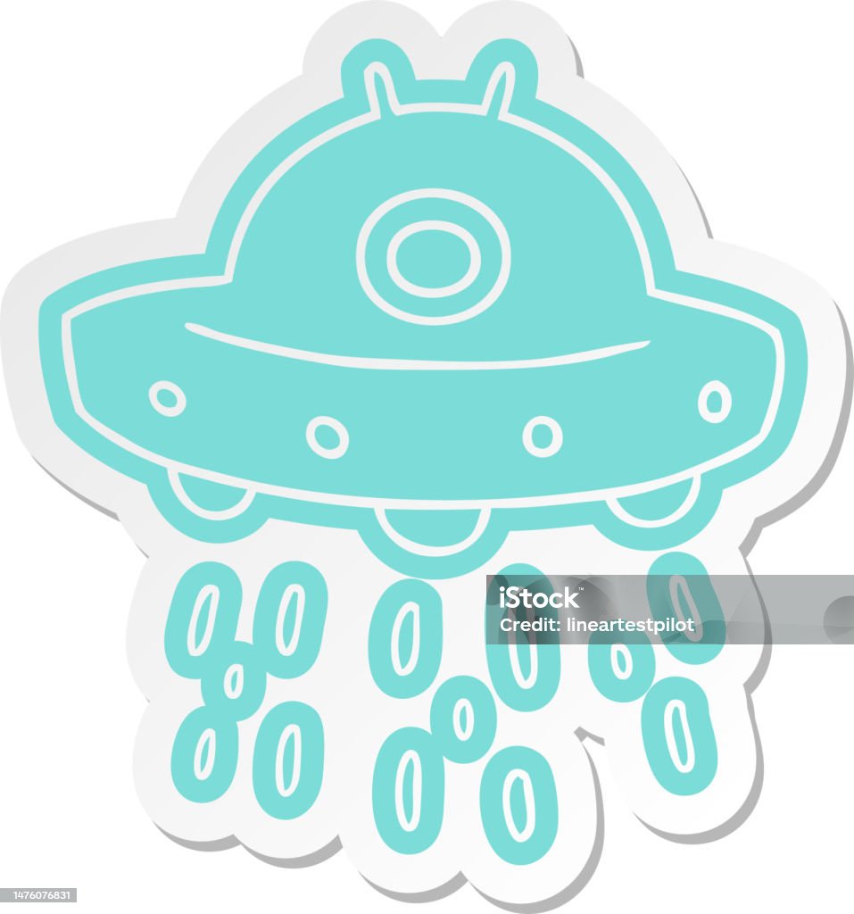 Cartoon Sticker Of An Alien Ship Stock Illustration - Download Image ... Cartoon Sticker Of An Alien Ship Stock Illustration - Download Image ...