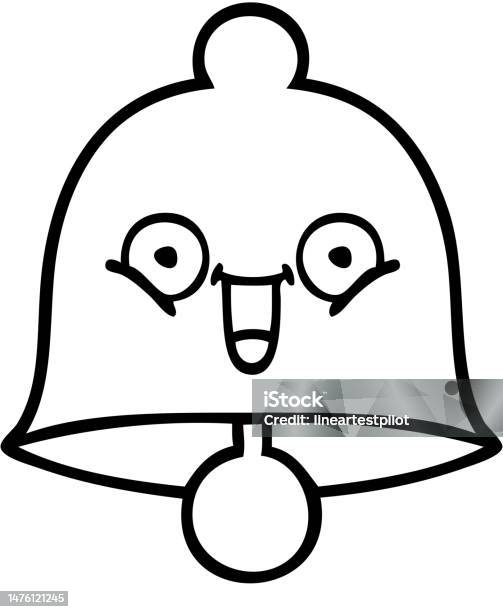 Dessin Au Trait Caricature Dune Cloche Vecteurs Libres De Droits Et