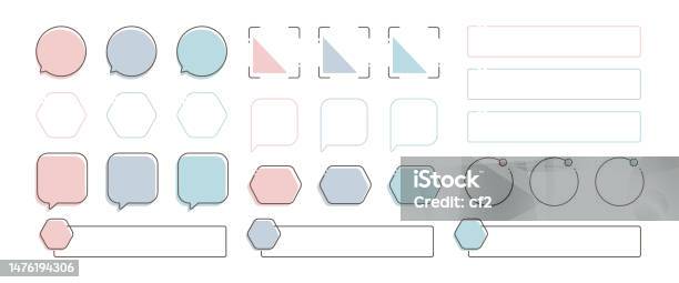 Simple Headline Frame Set Vector Illustration Cute Stock Illustration