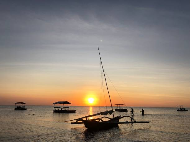 Free Stock Photo of Fishing boats in orange sunset | Download Free ...
