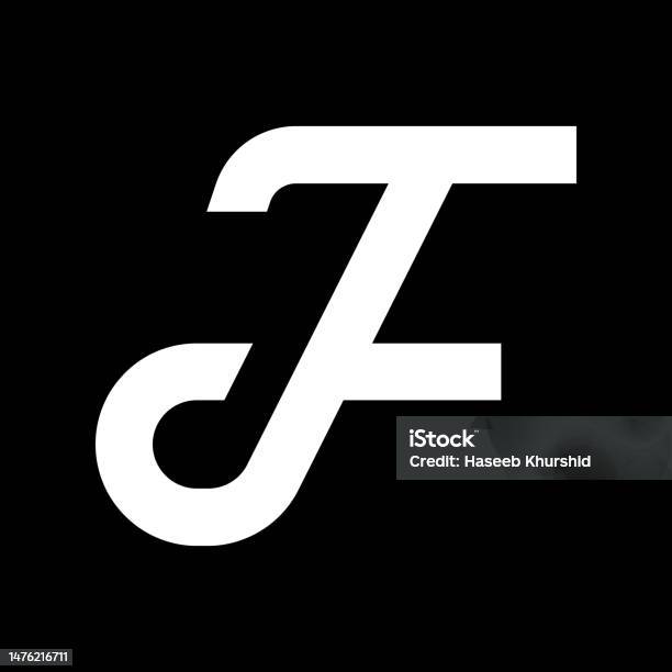 Logo Fj Minimal Icône Dune Lettre Jf Sur Fond De Luxe Idée De Logo