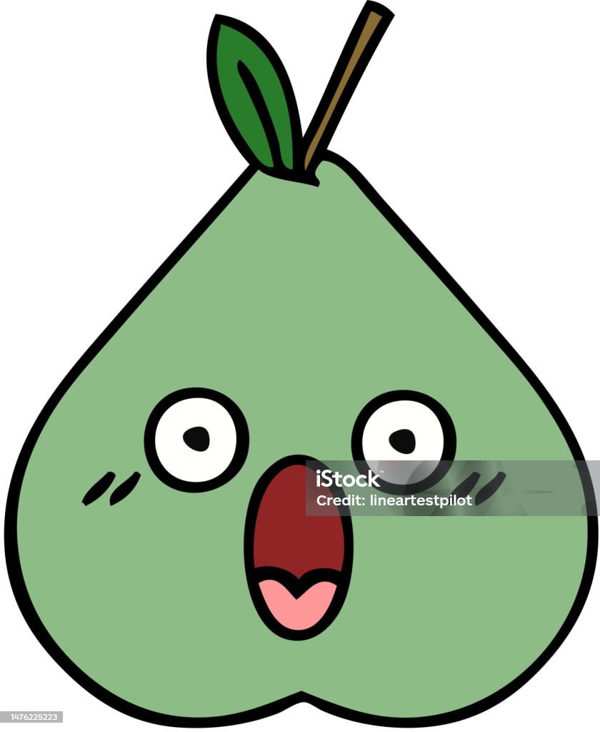 Kartun Lucu Dari Pir Hijau Ilustrasi Stok Unduh Gambar Sekarang Buah Buah Pir Clip Art