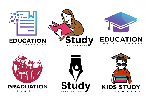 Éducation Et Apprentissage Ensemble De Symboleslivre Scolaire Chapeau