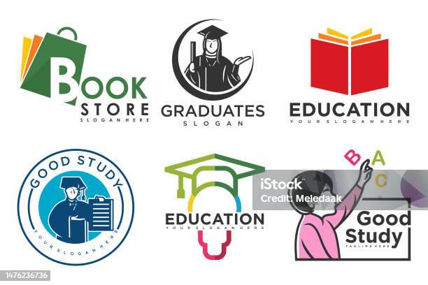 Ensemble De Symboles Déducation Et Dapprentissagelivre Scolaire Chapeau