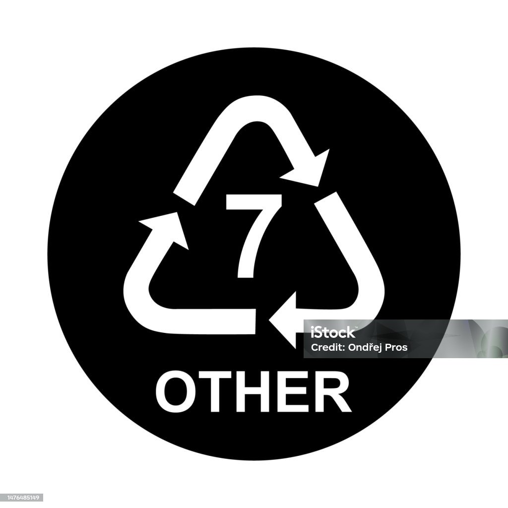 Symbole Plastique Panneau De Recyclage Écologique Isolé Sur Fond Blanc