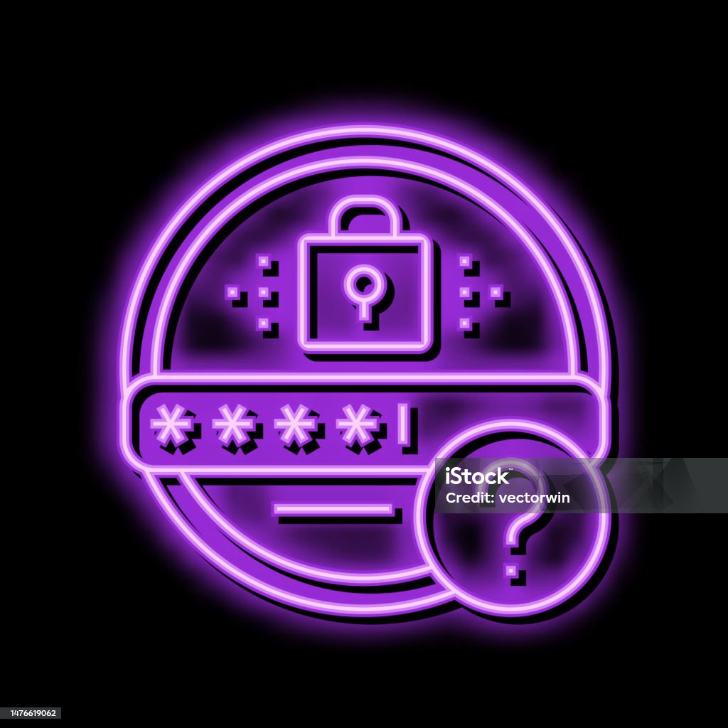 Forgot Password Neon Glow Icon Illustration Stock Illustration ... Forgot Password Neon Glow Icon Illustration Stock Illustration ...