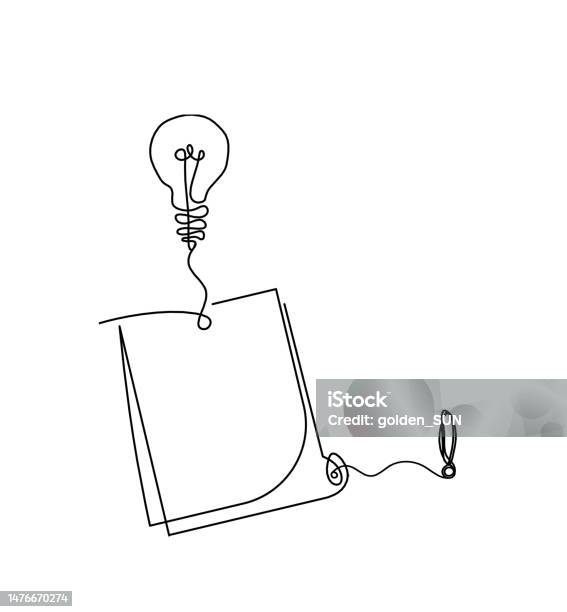 Kertas Abstrak Dengan Klip Kertas Dan Tanda Seru Sebagai Gambar Garis